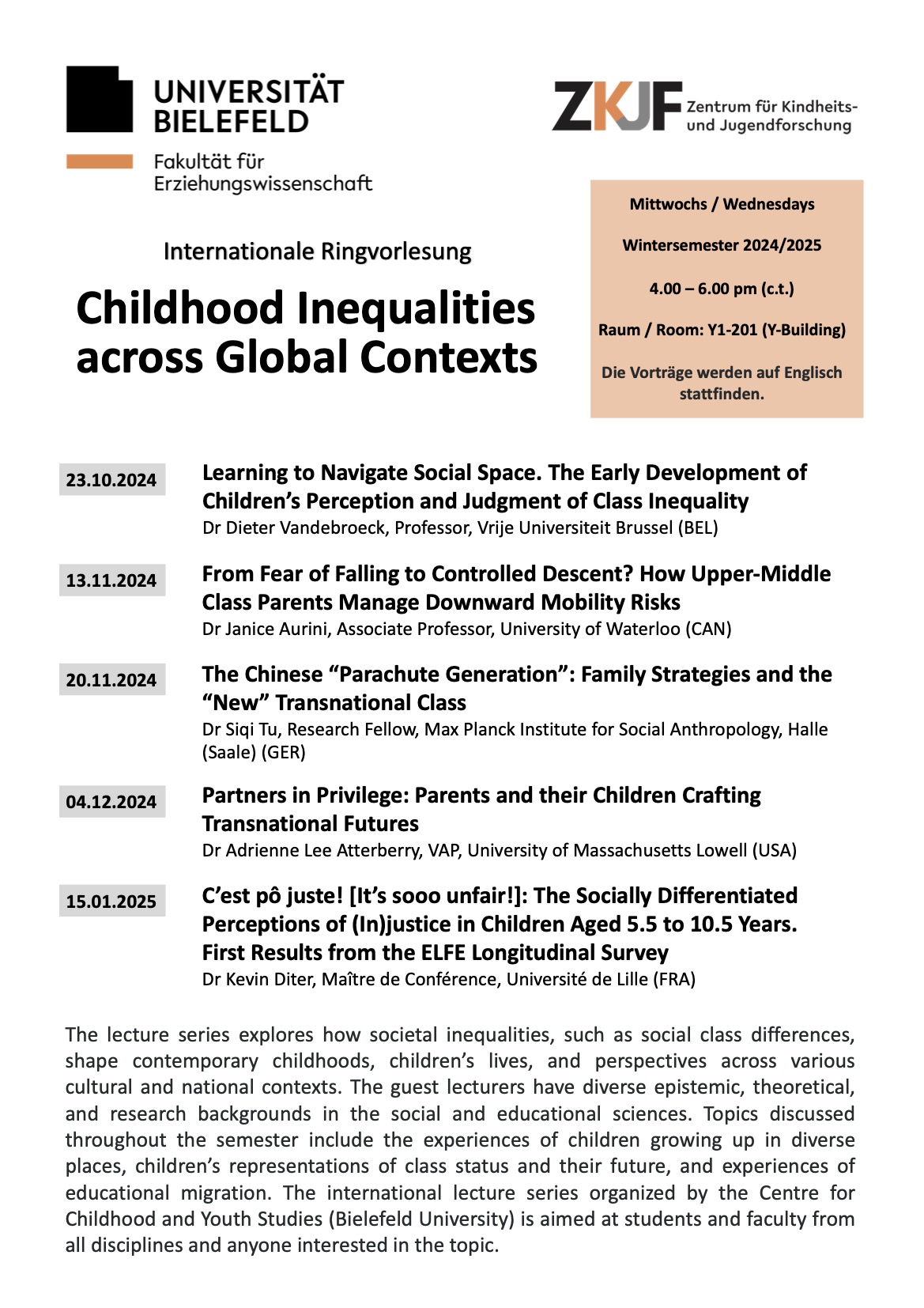 Childhood Inequalities across Global Contexts (Ringvorlesung ZKJF ...